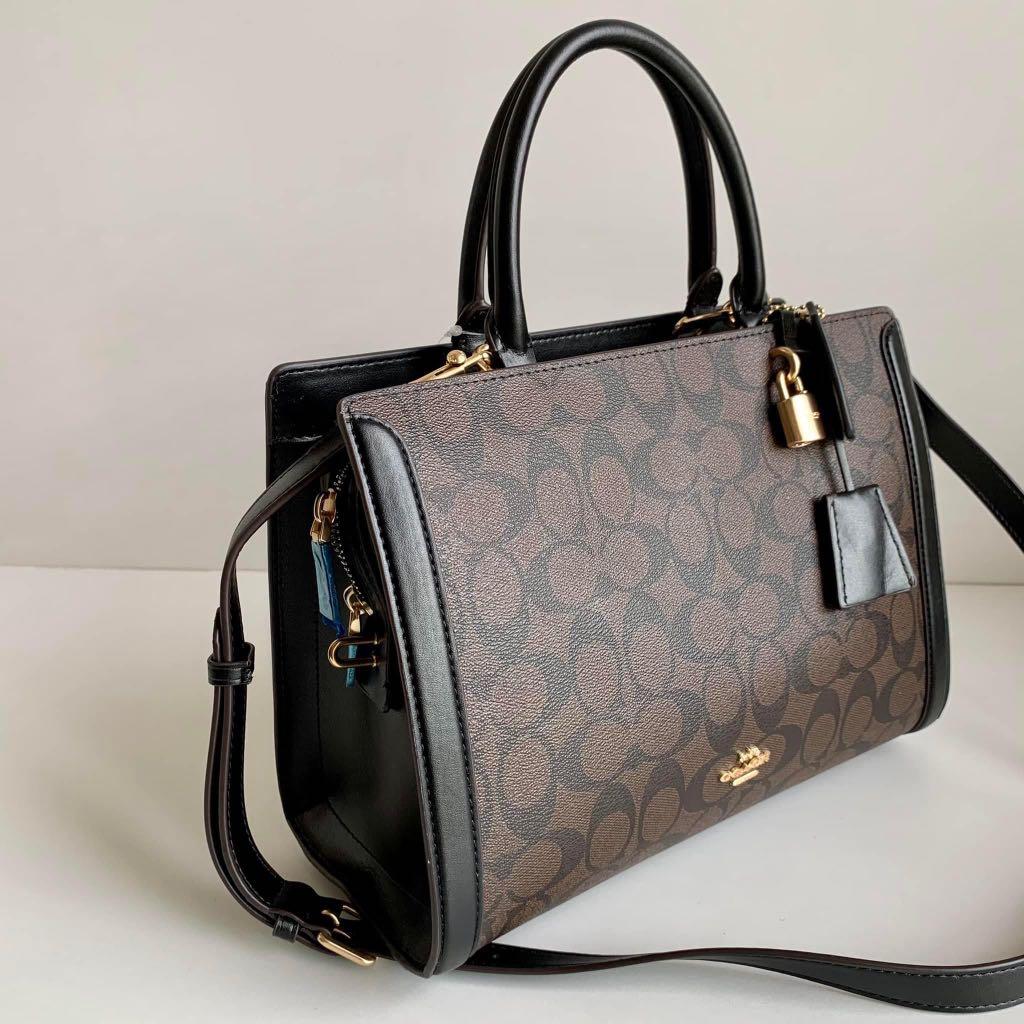 Coach Zoe Carryall in Signature Canvas, Women's Fashion, Bags & Wallets ...