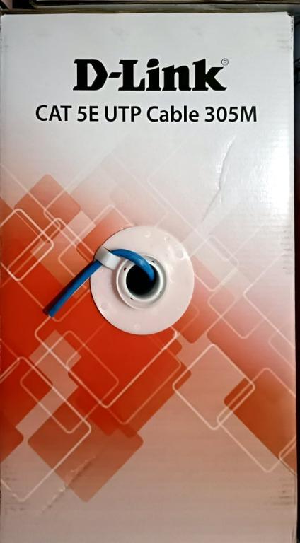 D-LINK Cat5e UTP Cable 305M Pure copper Indoor Blue 25 AWG, Computers & Tech, Parts ...