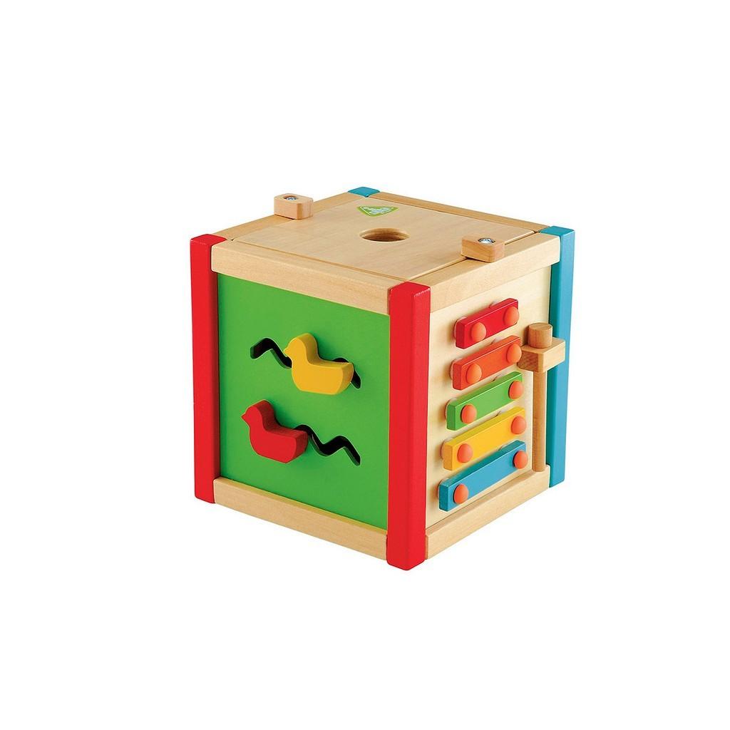 Elc mini wooden cube activity, Toys & Collectibles, Mainan di Carousell