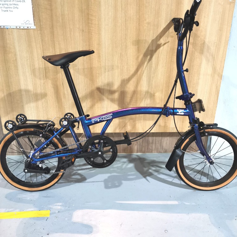 Element Pikes 6 Speed Rainbow Blue Folding Bike, Sports Equipment ...