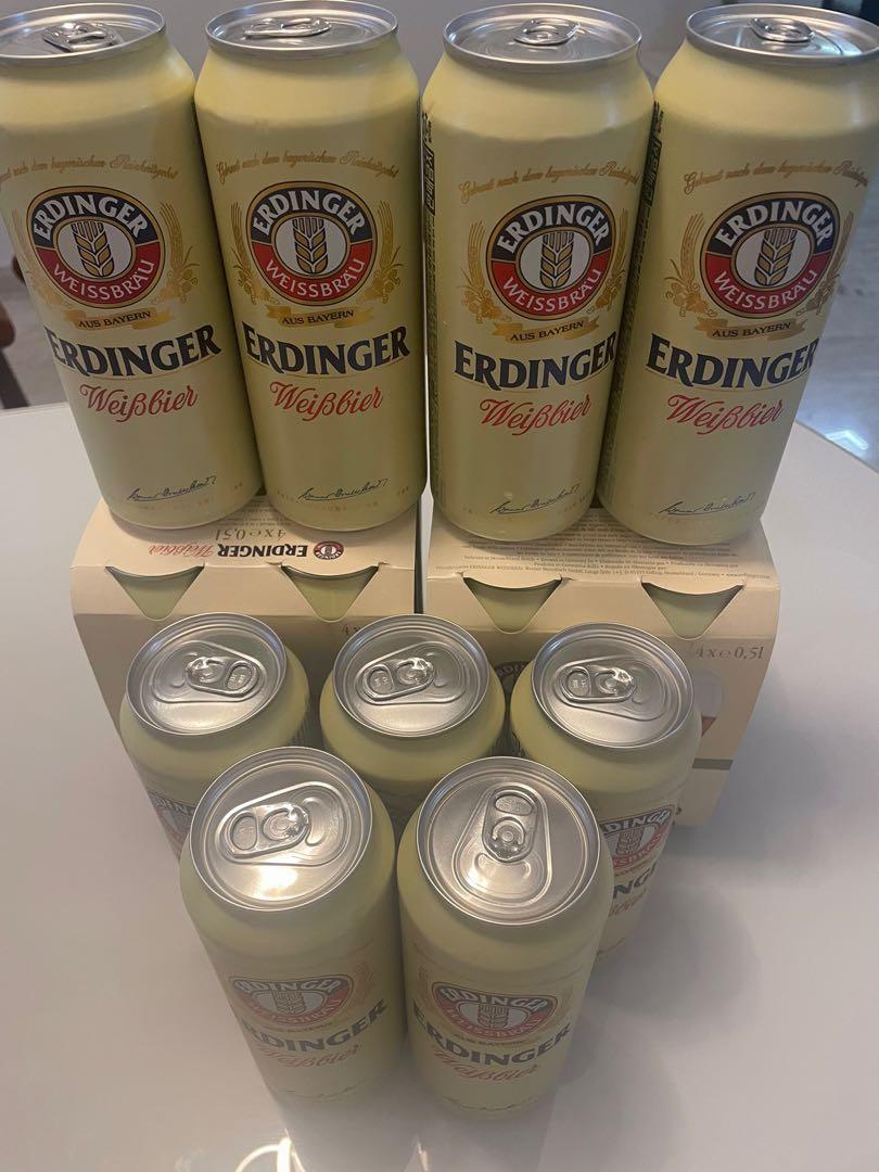 Erdinger Weissbier (500ml can), Food & Drinks, Alcoholic Beverages on ...