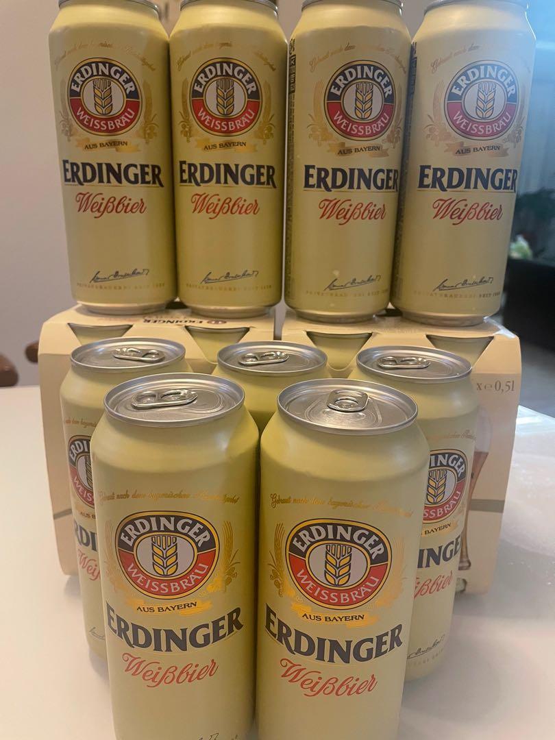 Erdinger Weissbier (500ml can), Food & Drinks, Alcoholic Beverages on ...