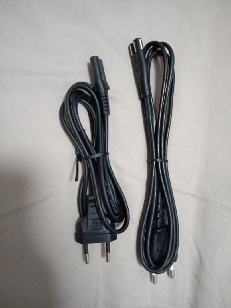 European two pin female plug power cord figure eight 8 standing table ...