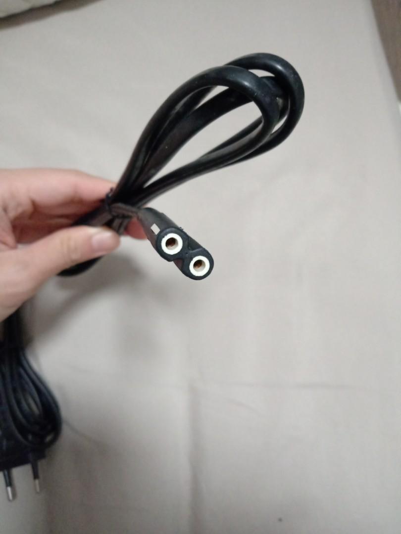 European two pin female plug power cord figure eight 8 standing table ...