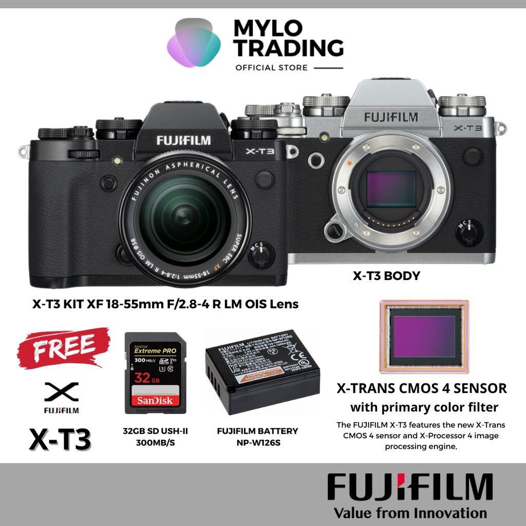 Fujifilm X-T3 XT3 Body Mirrorless Digital Camera, Photography, Cameras ...