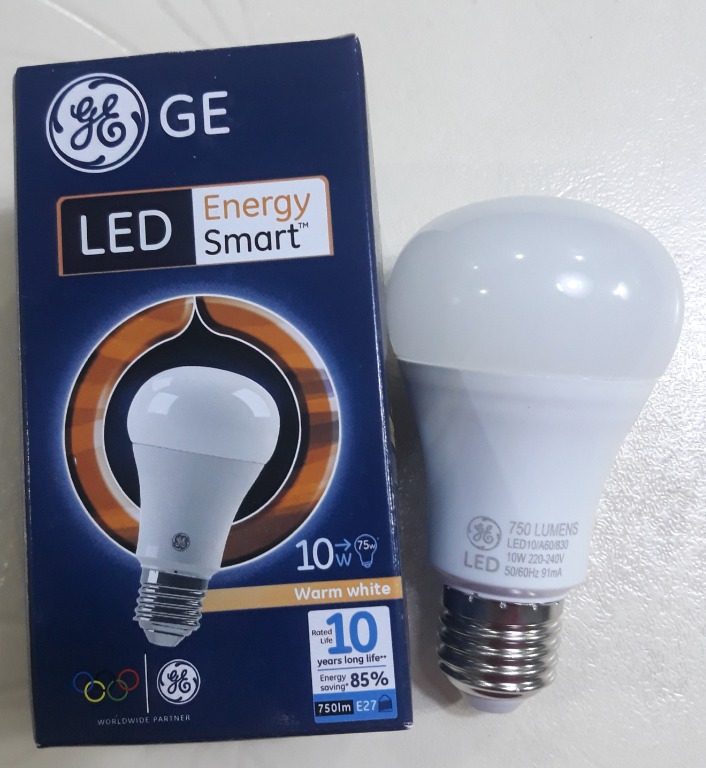 GE 10W LED Bulb Warm White, Furniture & Home Living, Lighting & Fans ...