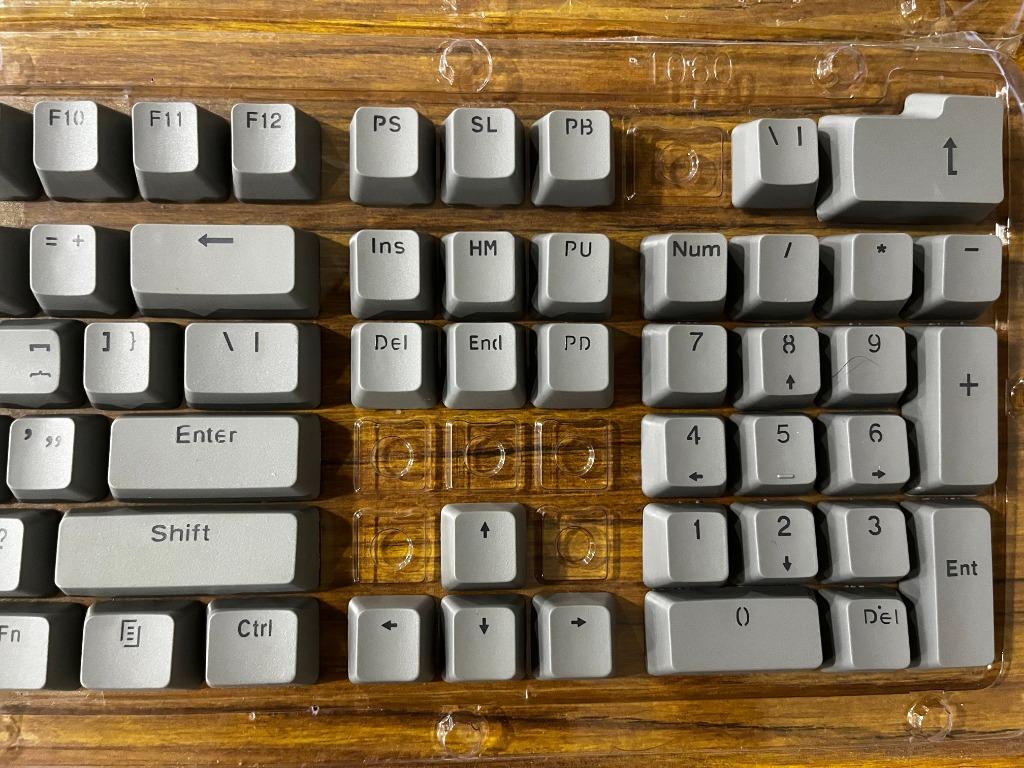 Grey Keycaps [106 keys OEM PBT Double-shot Shine-through ~1mm ...