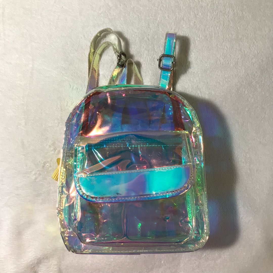 Y2K Holographic Mini Backpack, Women's Fashion, Bags & Wallets ...