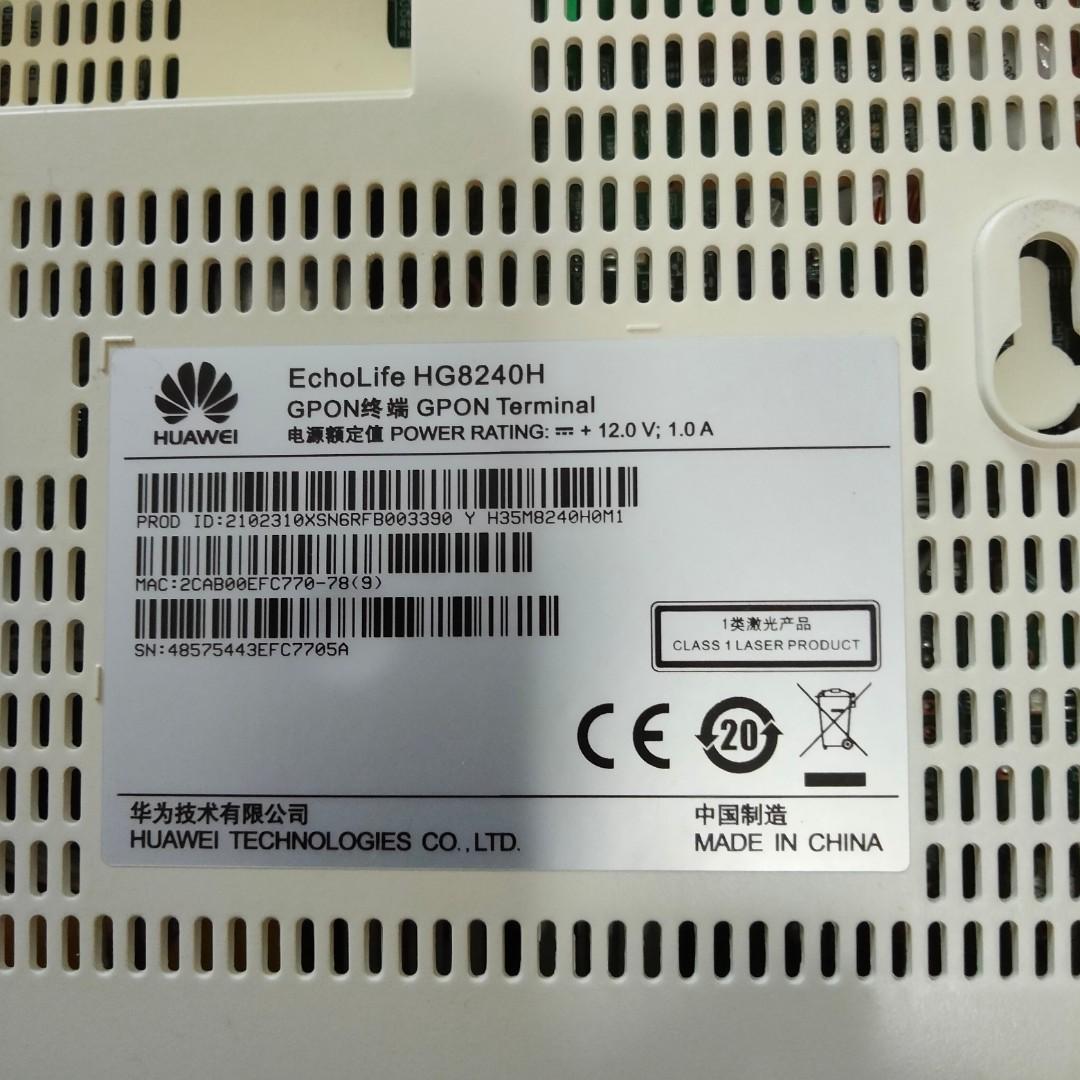 Huawei EchoLife HG8240H ONT, Computers & Tech, Parts & Accessories ...