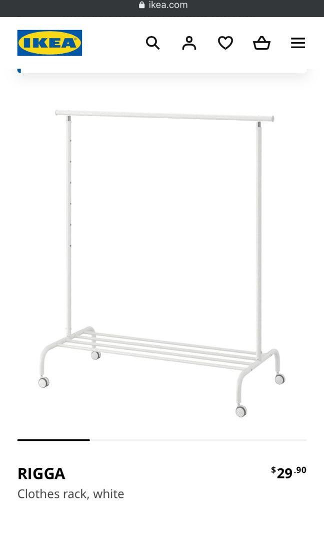 IKEA Rigga clothes rack, Furniture & Home Living, Furniture, Shelves ...
