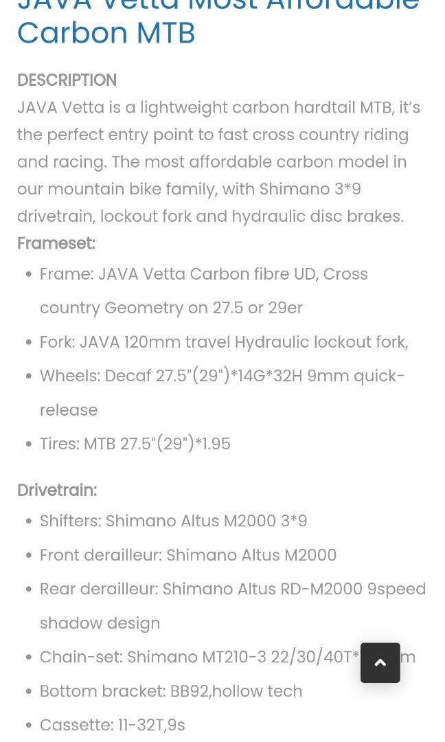 Java Vetta, Sports Equipment, Bicycles & Parts, Bicycles on Carousell