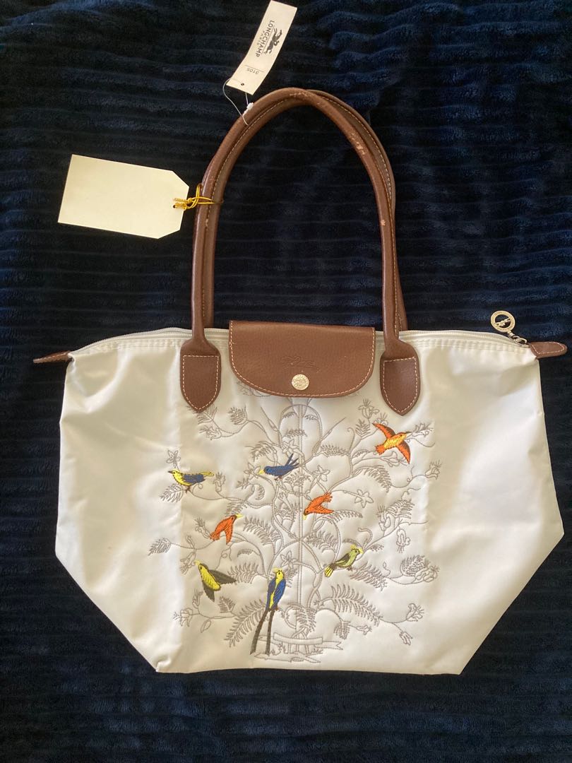 Longchamp Tote Bag in White (Long Handle), Luxury, Bags & Wallets on ...
