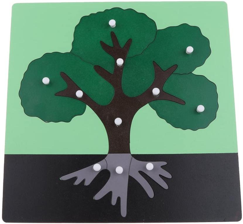 Montessori Wooden Botany - Knobbed Parts of a Flower / Leaf / tree ...