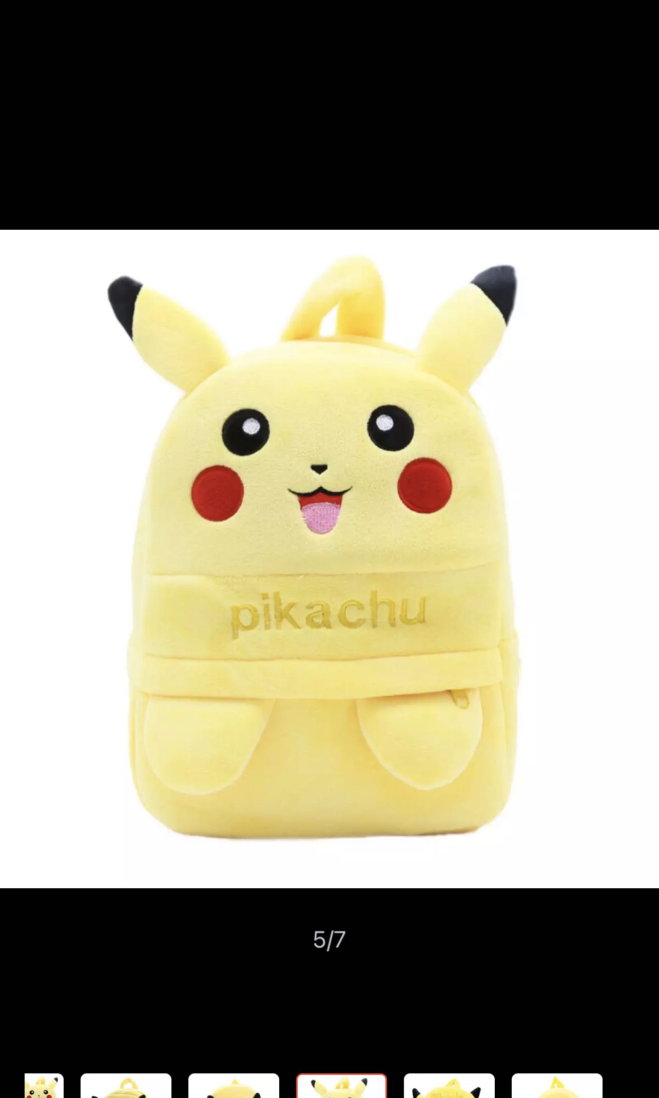 New PIKACHU Cartoon Plush Backpack, Women's Fashion, Bags & Wallets ...