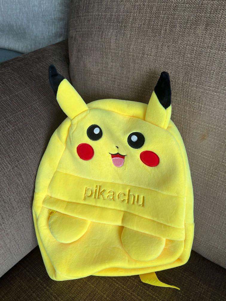 New PIKACHU Cartoon Plush Backpack, Women's Fashion, Bags & Wallets ...