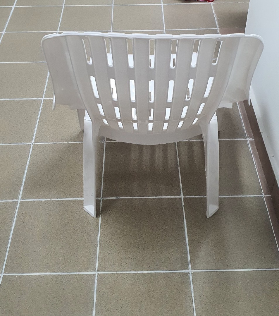 Plastic function Chairs (white coloured), Furniture & Home Living ...