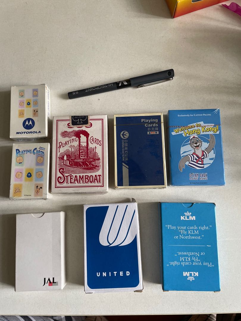 Playing cards 啤牌 扑克 Made in USA 999 steam boat Motorola 摩托羅拉 pork chop ...