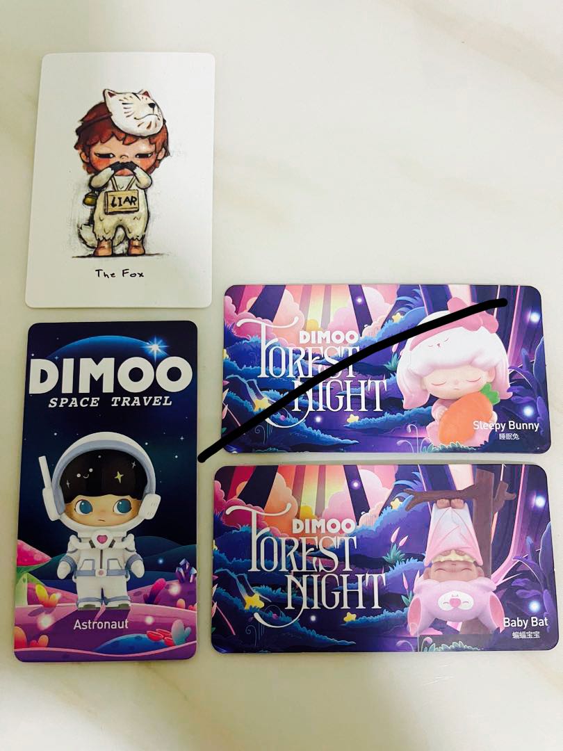 Popmart Pop mart Dimoo Space Travel, Forest Night, Hirono The Fox ...