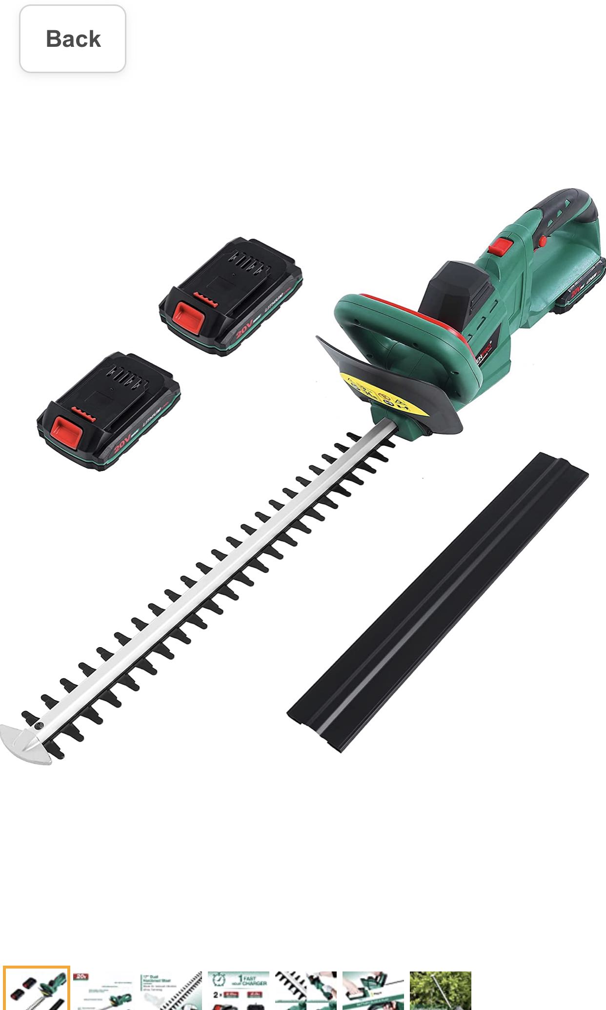 (FREE DELIVERY) POSENPRO 20V Cordless Electric Hedge Trimmer, Furniture ...