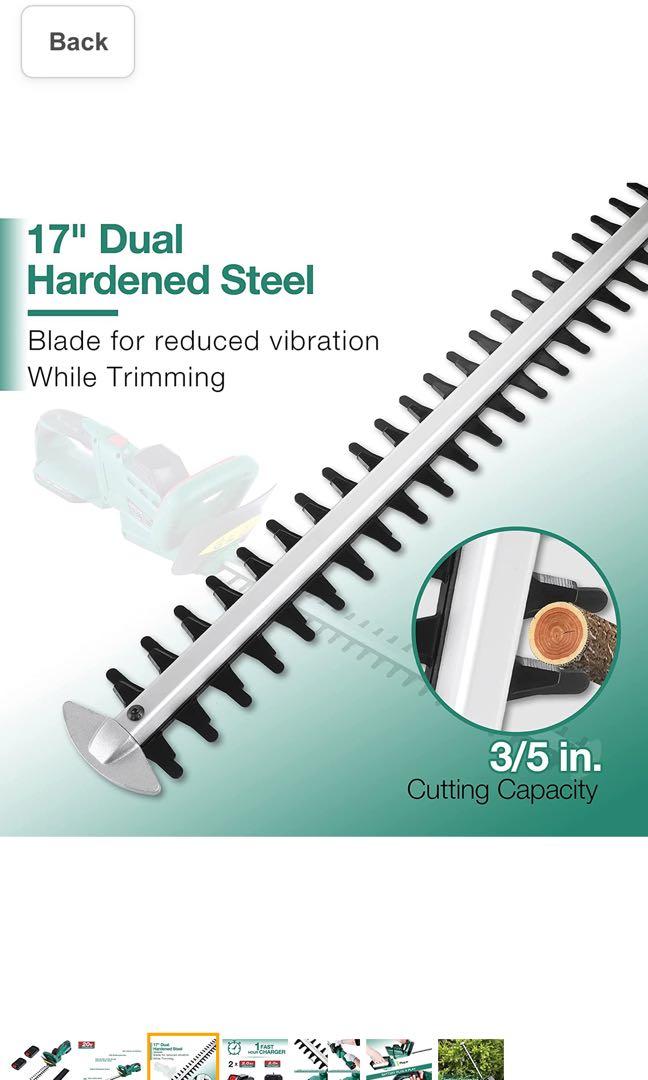 (FREE DELIVERY) POSENPRO 20V Cordless Electric Hedge Trimmer, Furniture ...