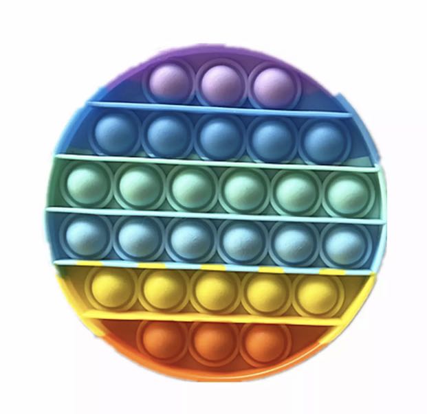 Rainbow Round Pop It Fidget Toy., Hobbies & Toys, Toys & Games on Carousell