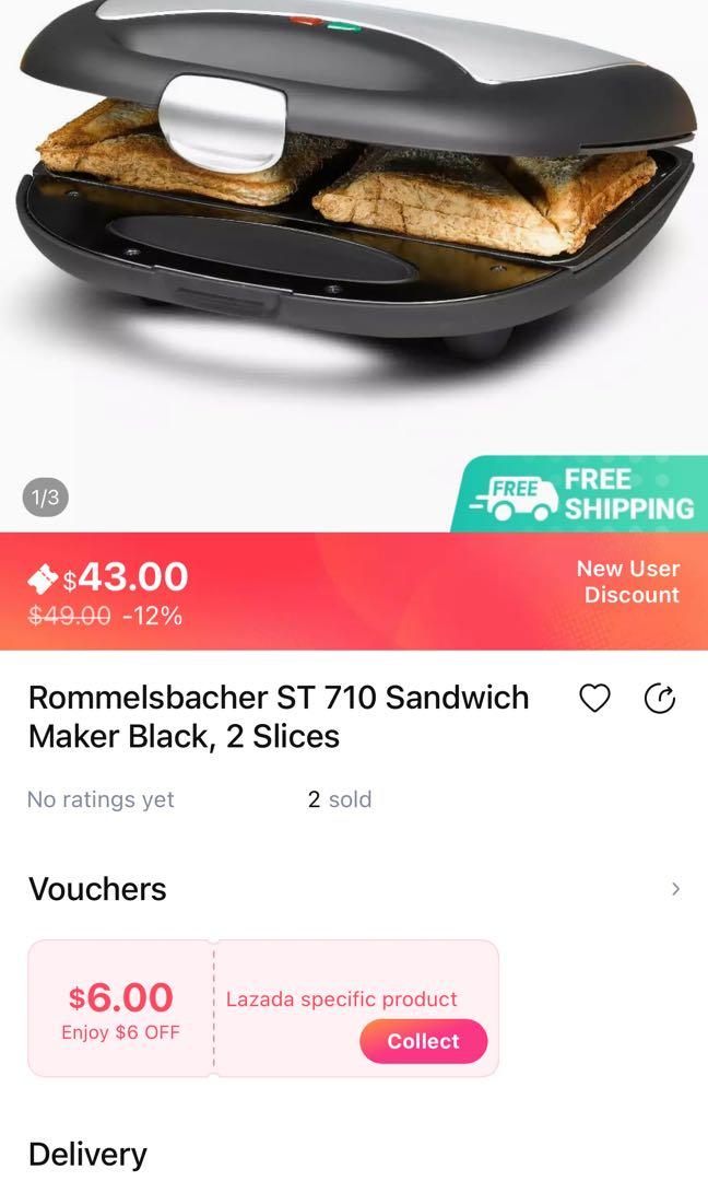 Rommelsbacher toaster triangle sandwich, TV & Home Appliances, Kitchen ...