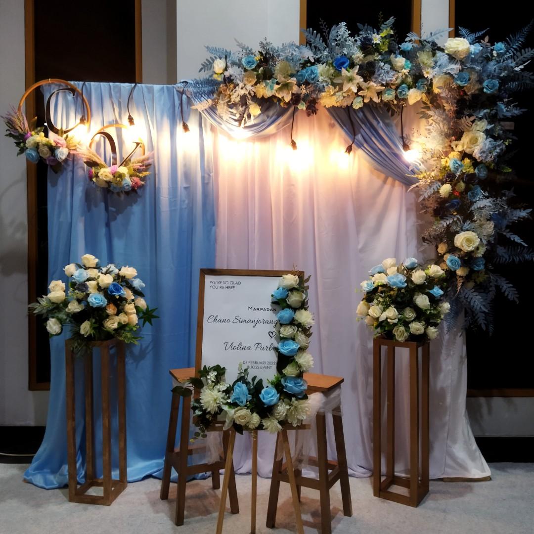 Sewa backdrop + bunga sudah ongkir, Jasa, Lainnya di Carousell