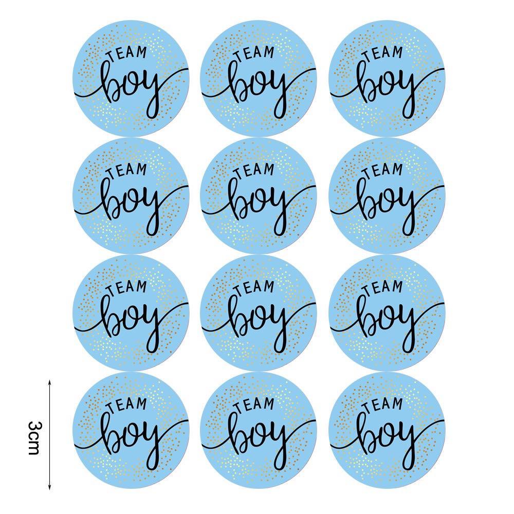 Team Boy Girl Labels for Gender Reveal Party Invitations Baby Showers ...