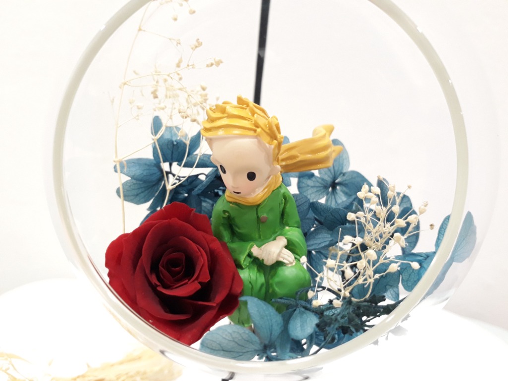 The Little Prince red preserved rose/immortal eternal real flower in ...