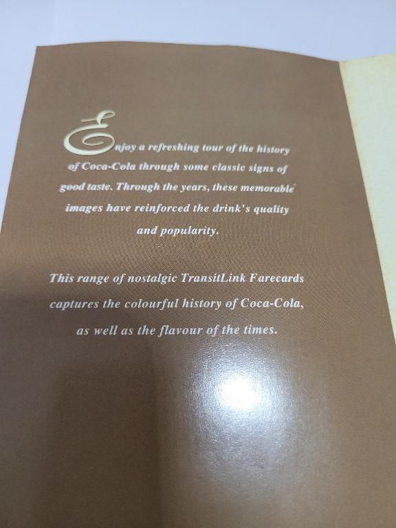 Transit Link Card - Coca-Cola Vintage Collectible. (A set of 4 MRT ...