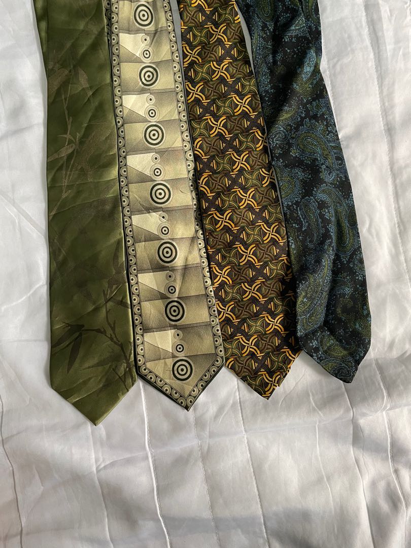Vintage Branded Necktie / Kurbata - Shades of Green, Men's Fashion ...