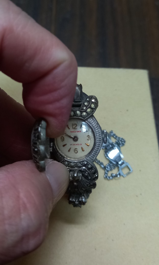 Vintage Malvina ladies watch..hand wind 17 Jewel, Women's Fashion ...