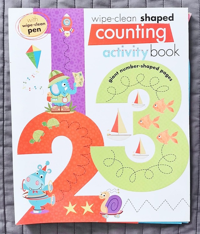 Wipe Clean shape counting activity book, Hobbies & Toys, Books ...