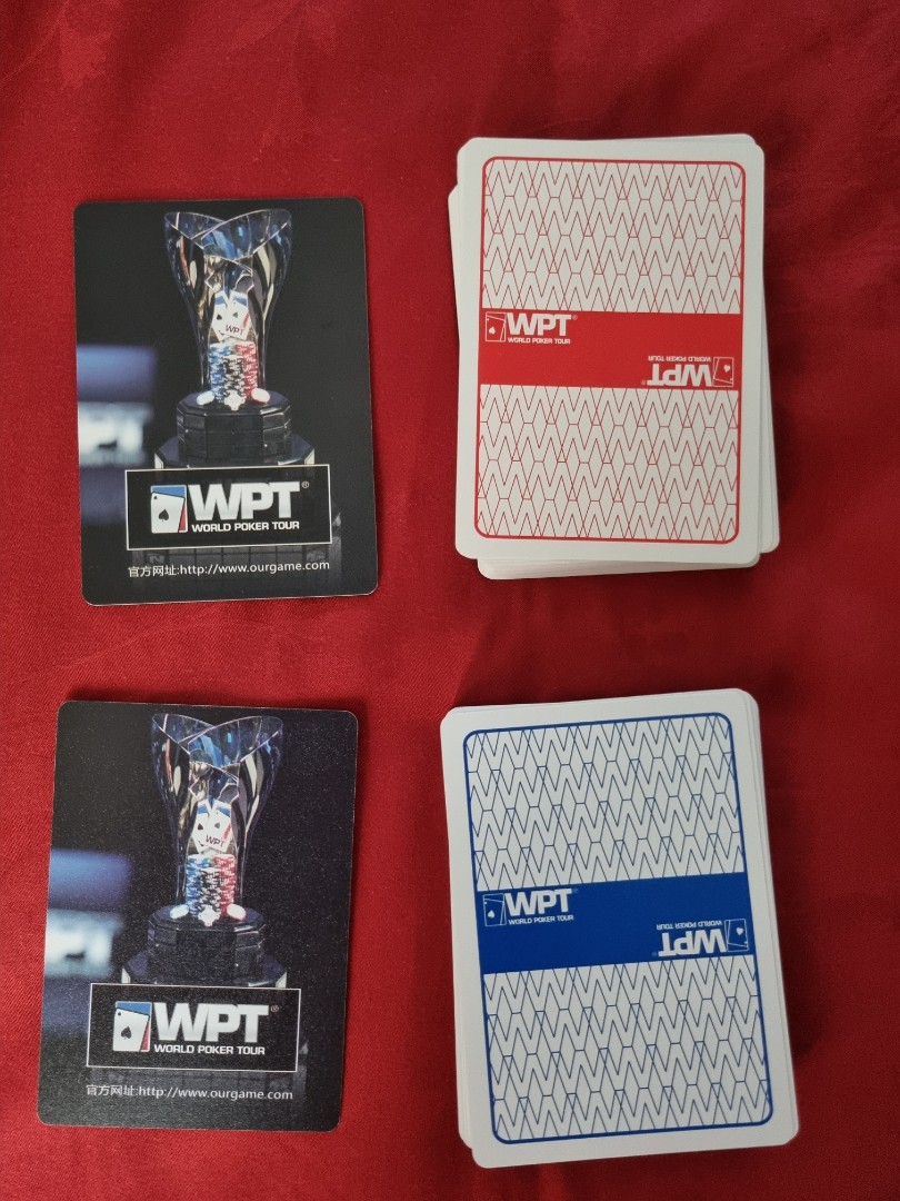 WPT Poker Cards (Red and Blue Deck), Hobbies & Toys, Toys & Games on ...