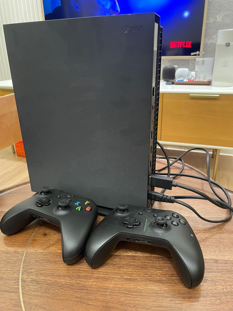 Xbox One X Project Scorpio Edition 1TB Console with two controllers ...