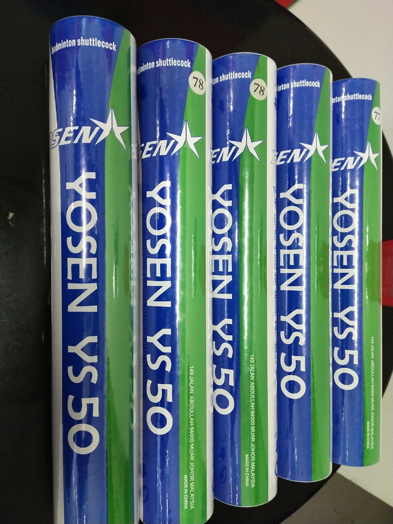 YOSEN YS50 Shuttlecocks 77 & 78, Sports Equipment, Sports & Games ...