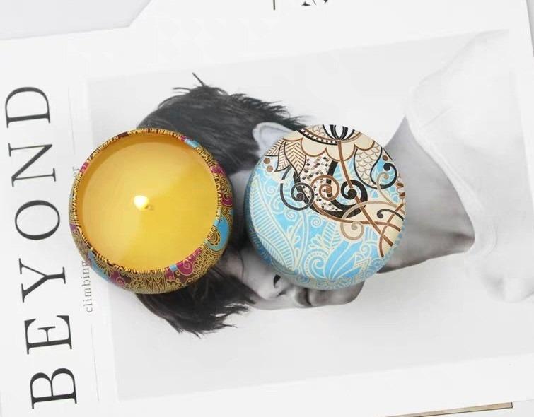 120G Standard Size Scented Candles, Portable Candle Travel Tin,100% ...