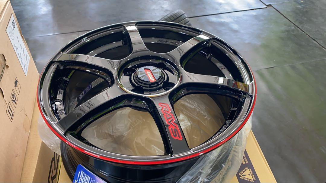 16 inch 4x100 pcd authentic rays rim with tyres, Car Accessories, Tyres ...