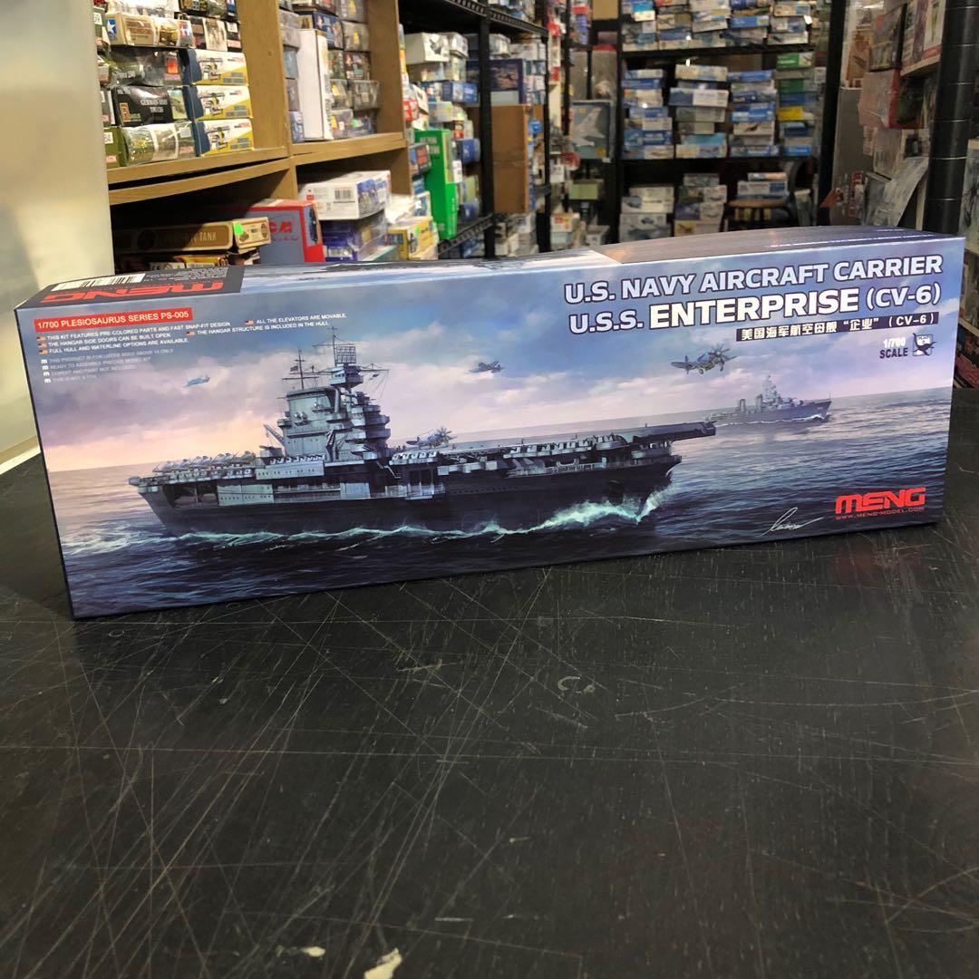 1/700 Meng WWII US Navy USS Enterprise CV-6 Aircraft Carrier Model Kit ...