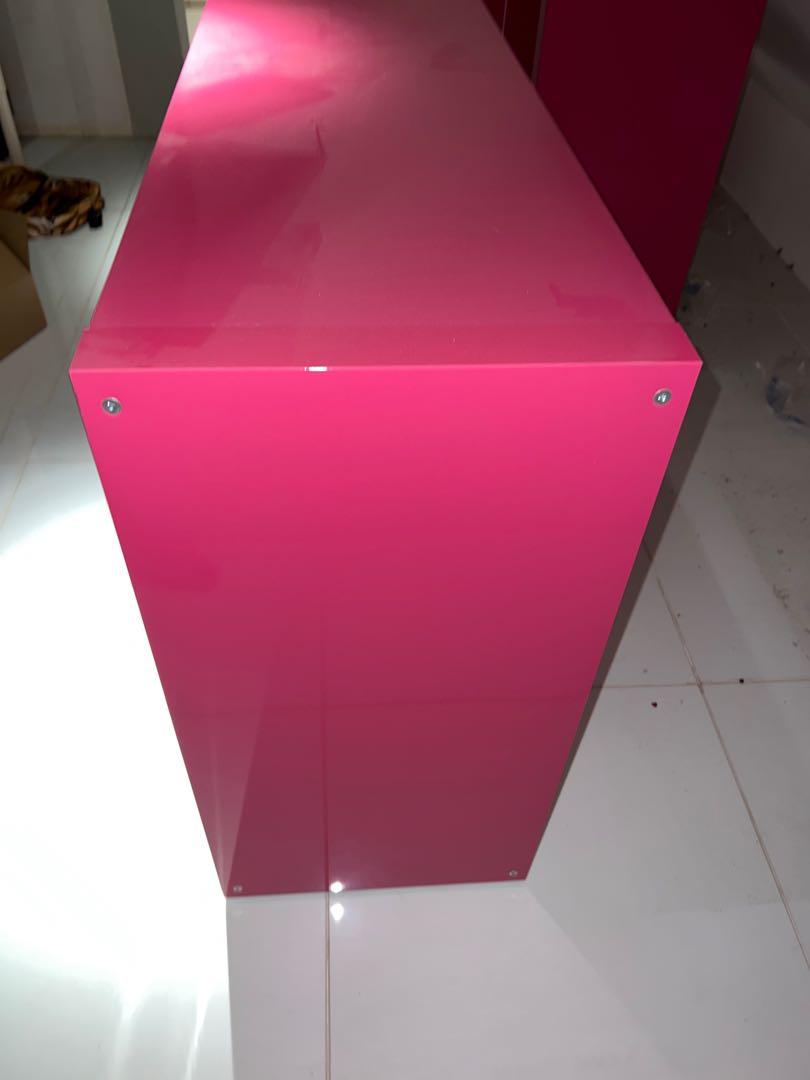 Hot pink shelves with drawer, Furniture & Home Living, Furniture ...