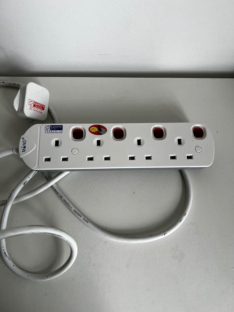 3-pin Portable Socket Outlet, TV & Home Appliances, Electrical ...