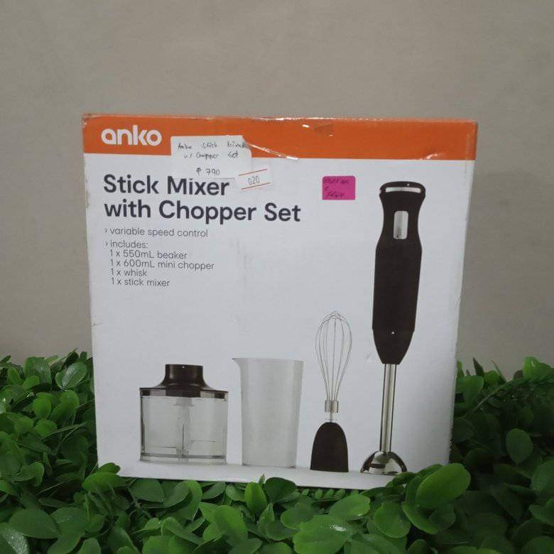 Anko stick mixer with chopper set, Furniture & Home Living, Bathroom ...