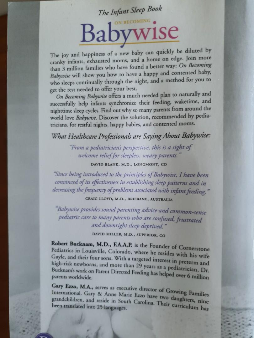 Babywise book on infant sleep, Hobbies & Toys, Books & Magazines ...