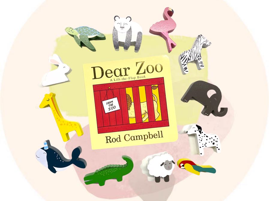 Bundle Set: Dear Zoo Book + Wooden Animals Stacker, Hobbies & Toys ...