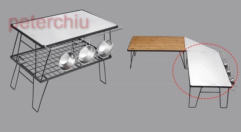 CLS 戶外 折疊網桌 竹板 燒烤桌 露營 折疊桌 網格桌 鋼網檯 露營枱 枱 camping steel iron grid table igt 燒烤 BBQ木, 運動產品, 行山及露營 ...