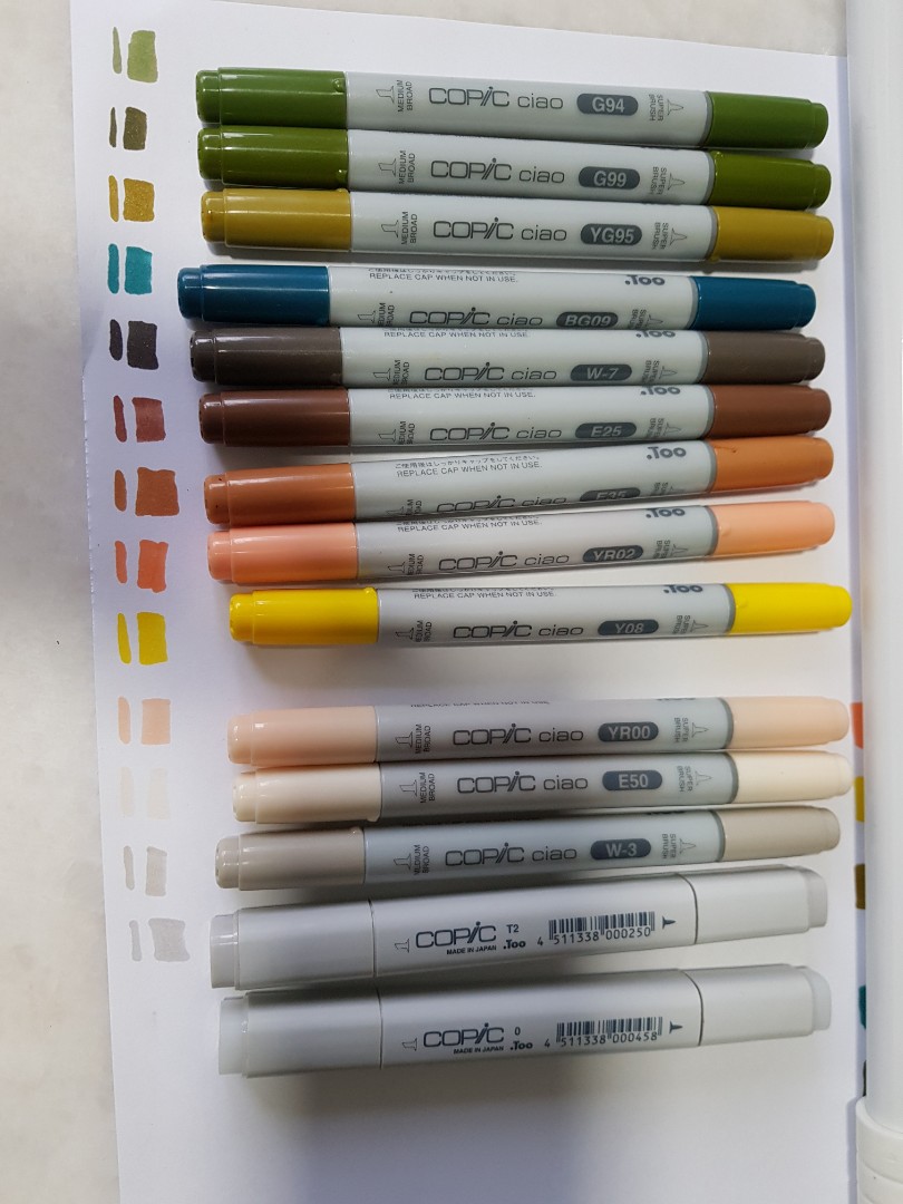 Copic markers, assorted colours, Hobbies & Toys, Stationery & Craft, Art & Prints on Carousell