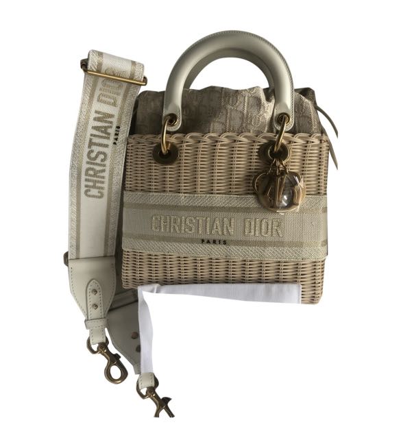 Dior lady rattan wicker, Luxury, Bags & Wallets on Carousell