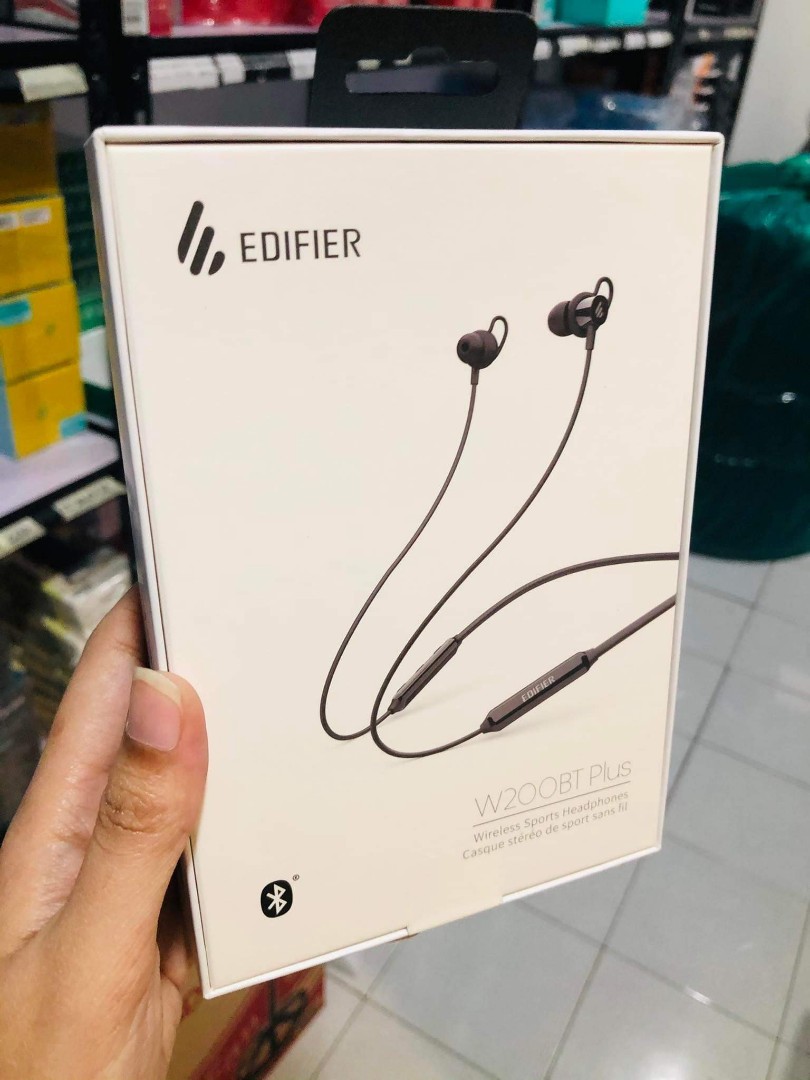Edifier W200BT Plus Wireless Earphone Bluetooth IPX4 Black, Audio ...