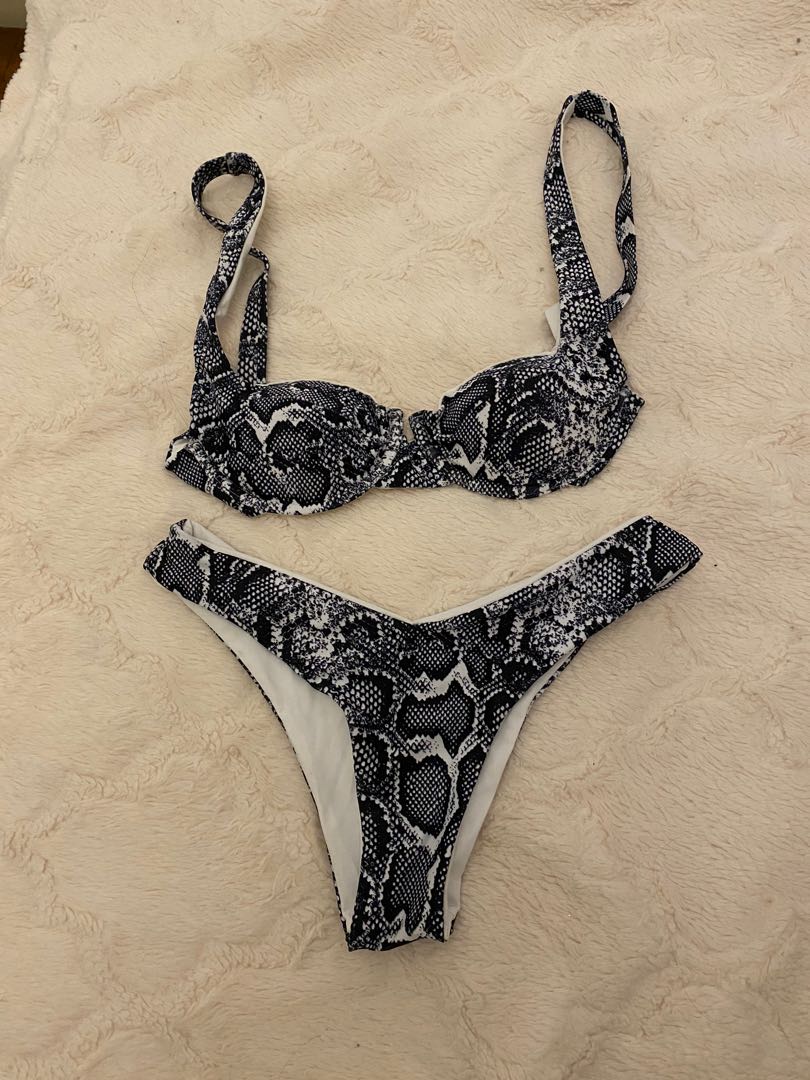 Eighth Mermaid Python Print Bikini set, Women's Fashion, Swimwear ...
