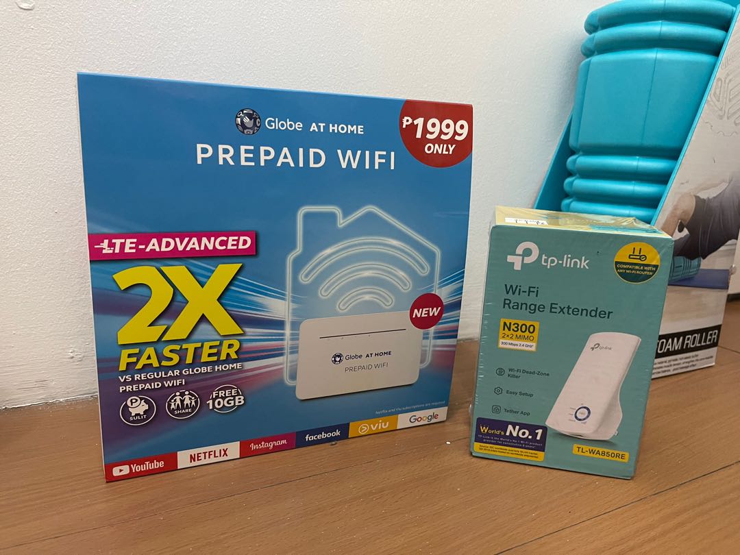 Globe Prepaid Wifi with Wifi Range Extender, Computers & Tech, Parts ...